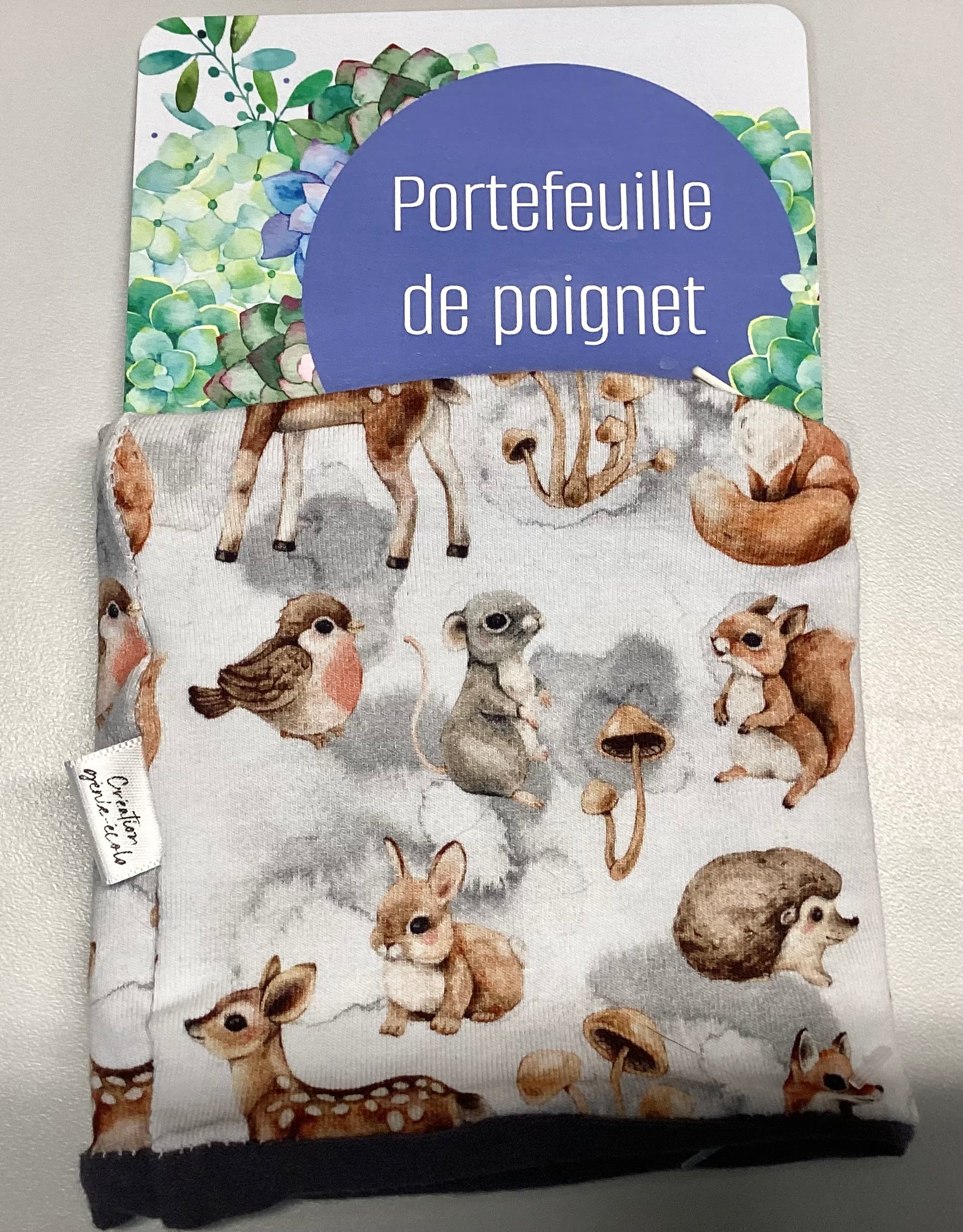 Portefeuille de poignet animaux de la forêt