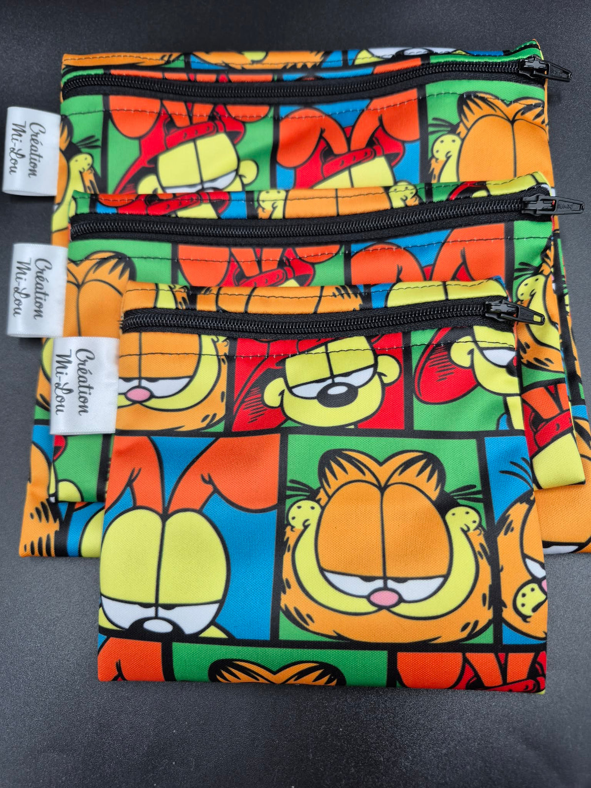 Sac à collation chat orange